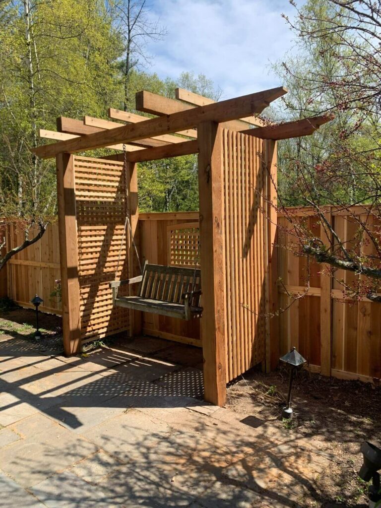 Arbor with Lattice - Chuck's Fence