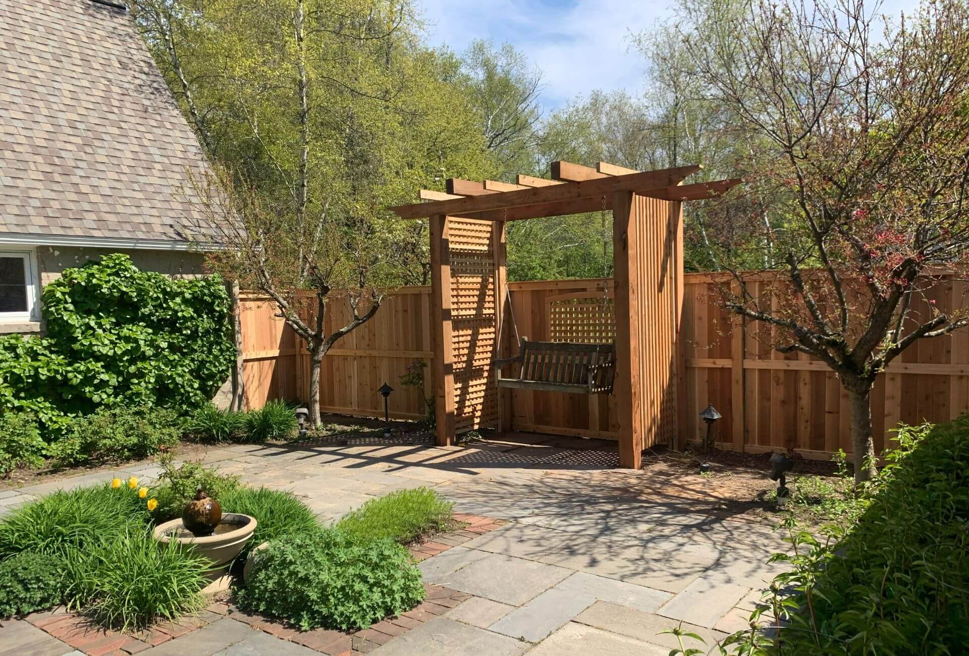Arbor with Lattice - Chuck's Fence