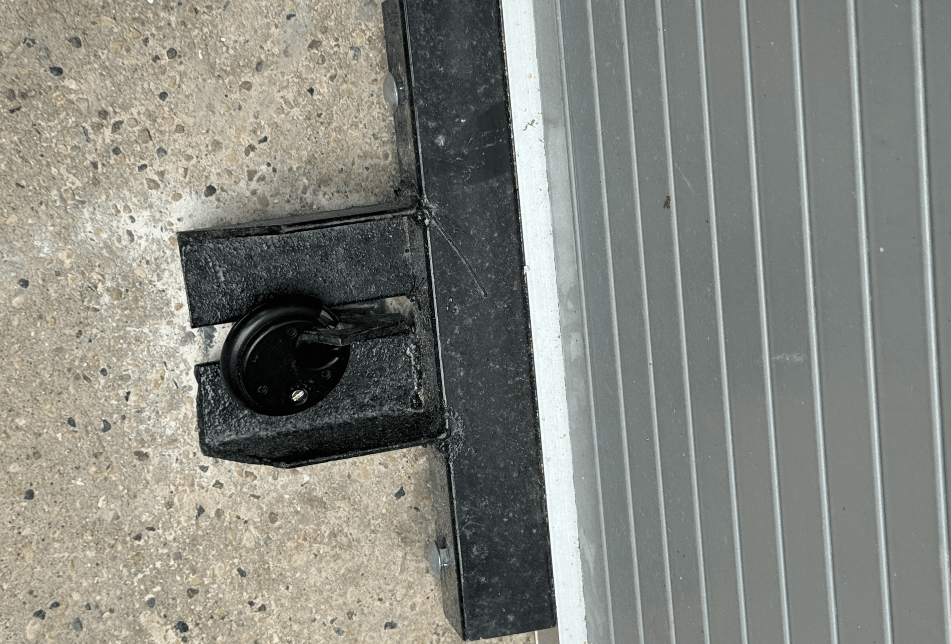 Custom Welded Door Lock - Chuck's Fence